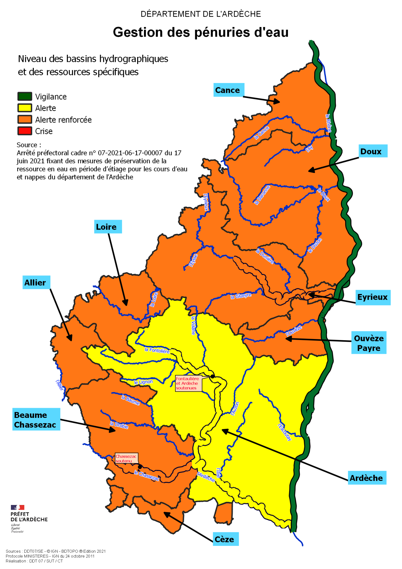 Sécheresse : l'Ardèche passe en Sécheresse : l'Ardèche passe en